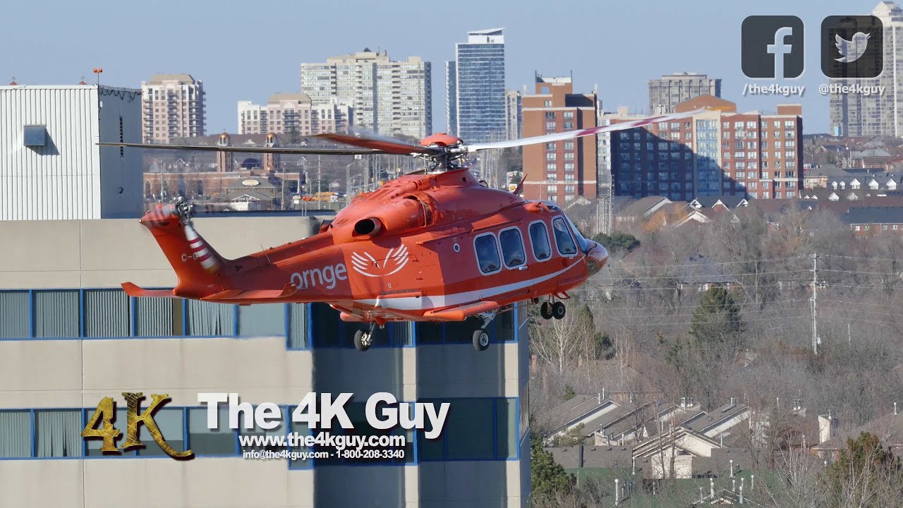 Mississauga: Medevac chopper lands & takes off at hospital 4-14-2016 ...