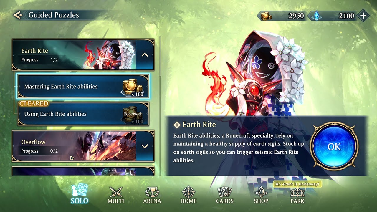 【ShadowverseWB】Guided Puzzles Mastering Earth Rite Abilities ★ Earth ...