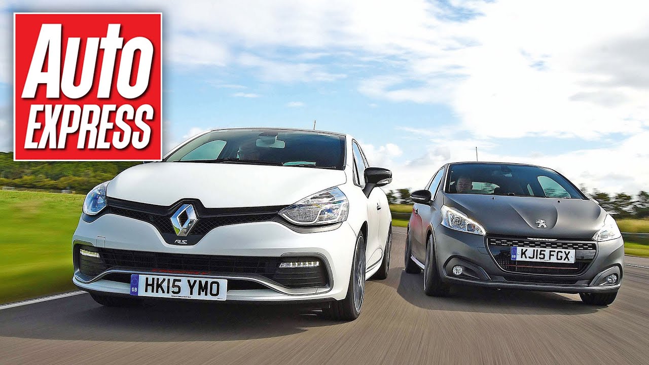Renault Clio RS 220 Trophy vs Peugeot 208 GTi track battle