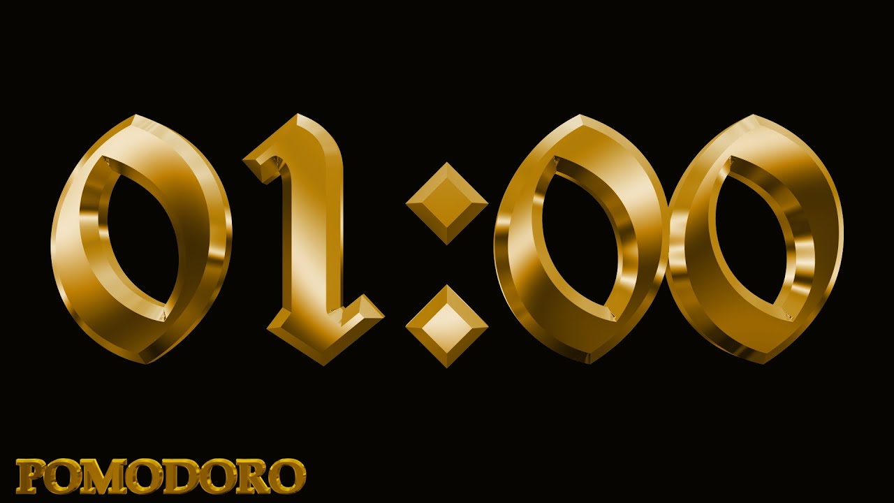 1 Minute Golden Timer - Study - Work - Deep Focus - Countdown Timer ...