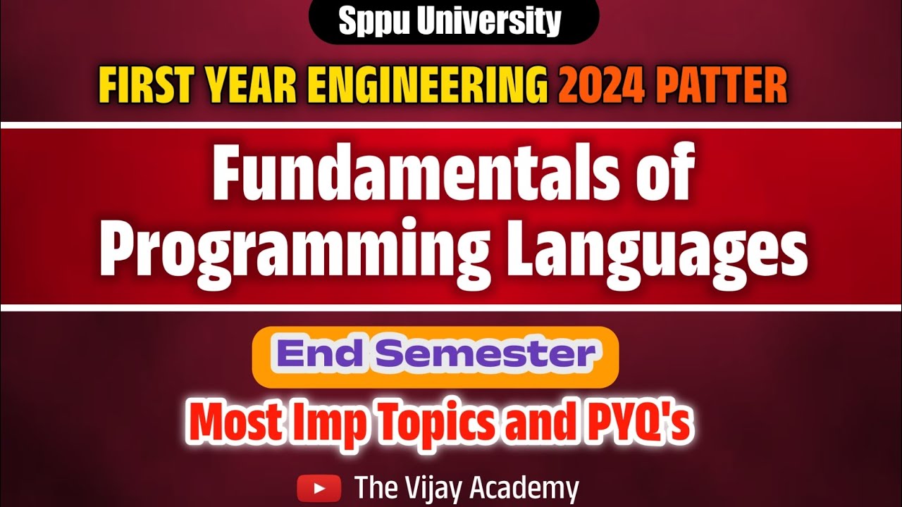 FPL Most IMP Questions & Topics | First Year Engineering | #sppu ENDSEM ...