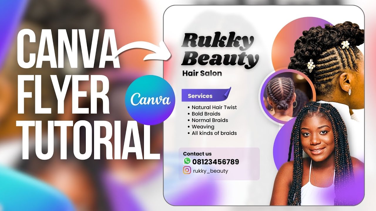 DESIGN LIKE A PRO (IN CANVA) | Beauty Salon Flyer Design - YouTube