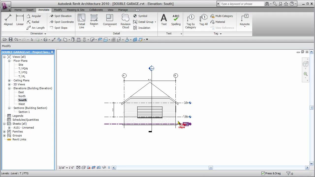 CADclip Lab - RA-10-02-20 - Annotate East Elevation - YouTube