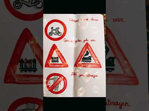 1.Velosiped sürmək olmaz.2.Qarşıda qatar yolu var.3.Zibili yerə atmayın/1-ci sinif dərsimiz