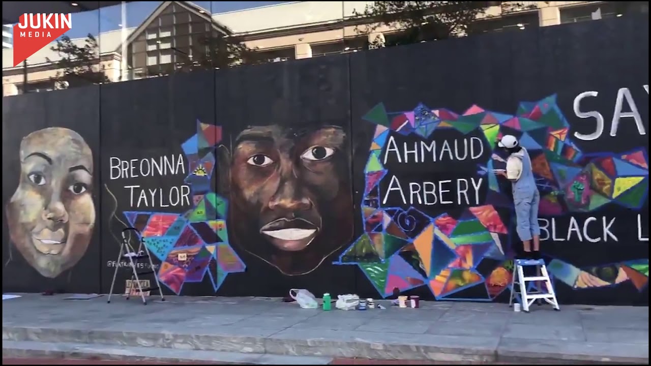Artists Create Graffiti On Walls To Mourn Black Lives' Loss Amidst Anti ...