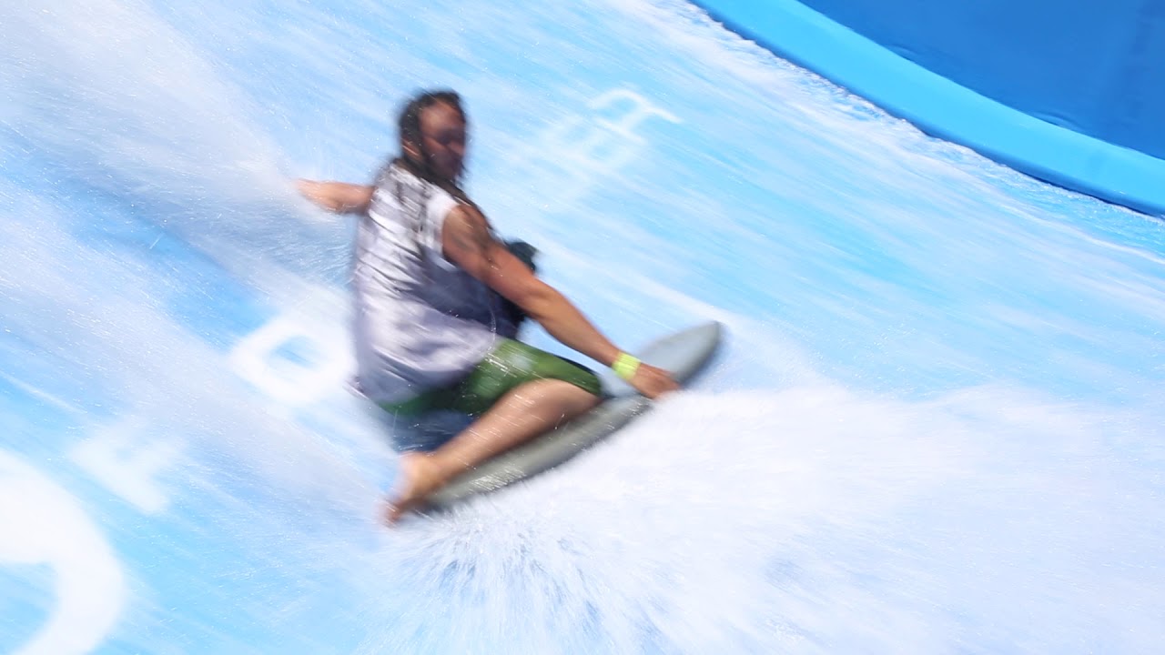 Tricks on the Flow Rider Flow Tour contest surf machine - YouTube