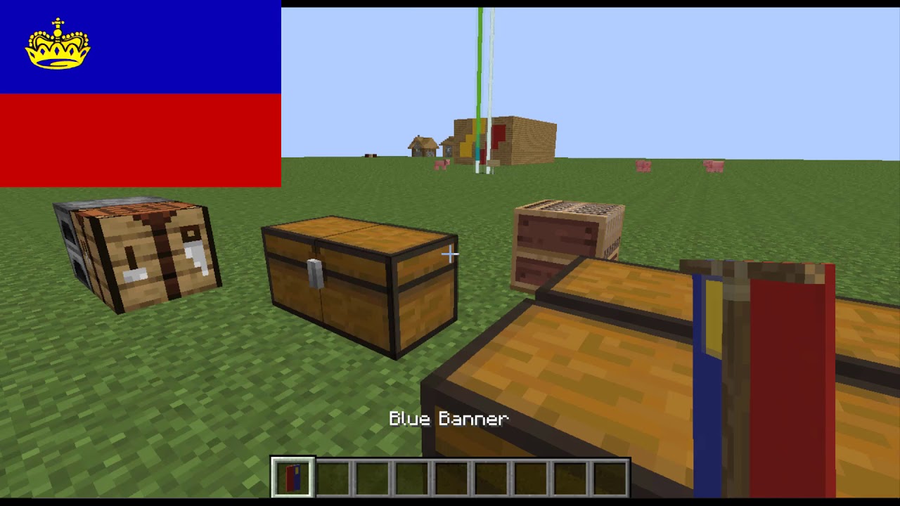 Minecraft Flag Banner Tutorial: Liechtenstein - SRPFC - YouTube