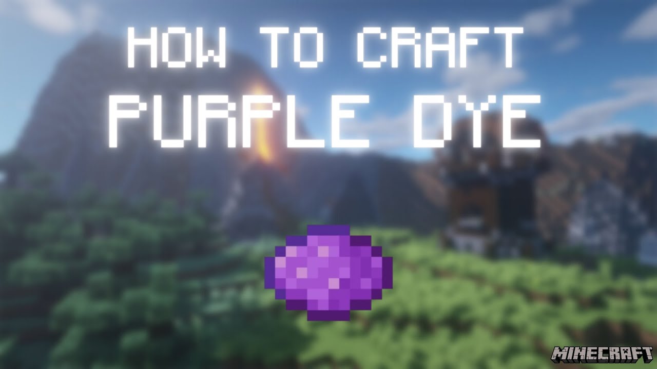 Minecraft: How To Craft a PURPLE DYE? - YouTube