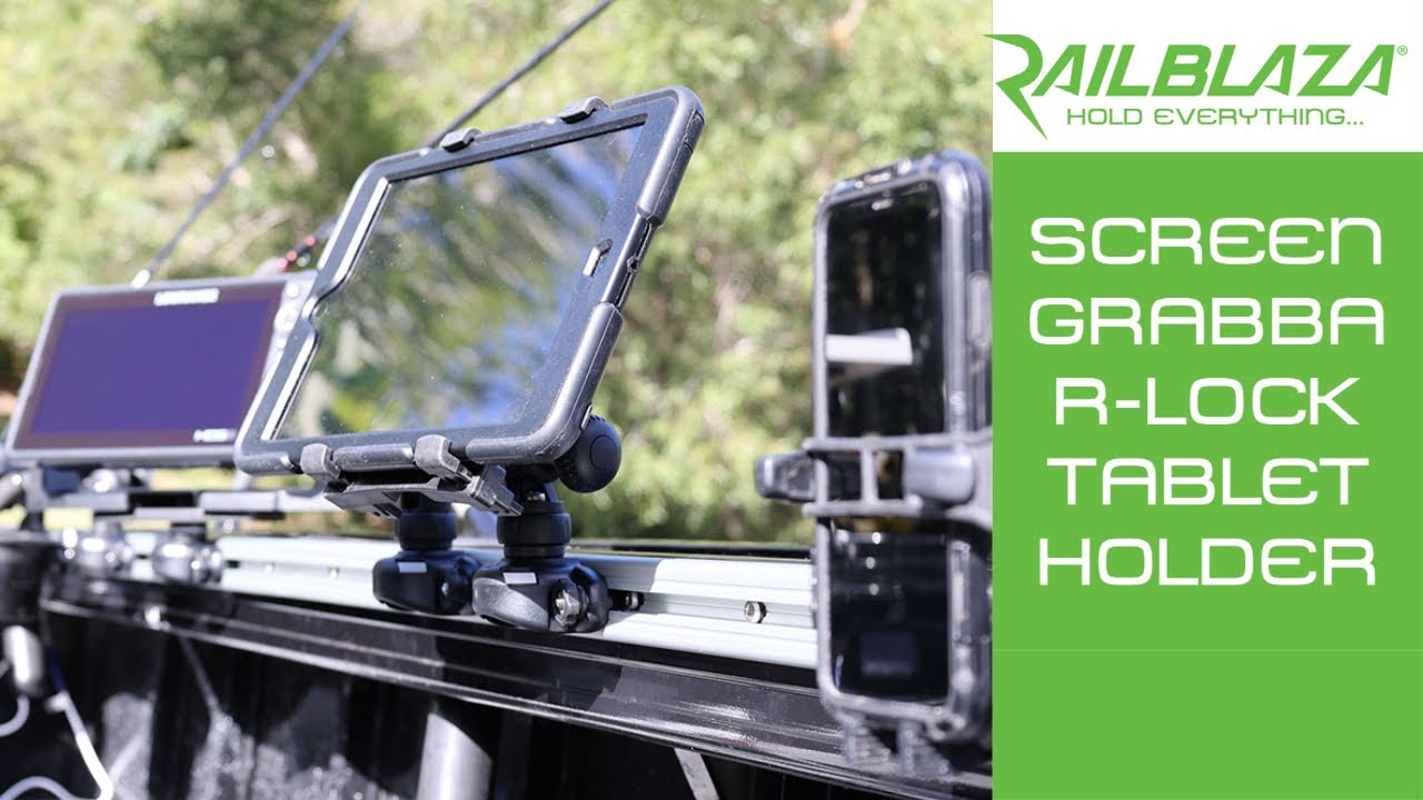 RAILBLAZA ScreenGrabba R-Lock - Tablet holder - YouTube