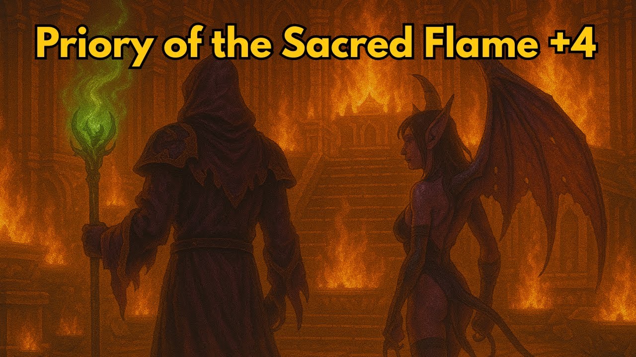 Priory of the Sacred Flame +4 | Affliction Warlock | Mythic+ Dungeon ...