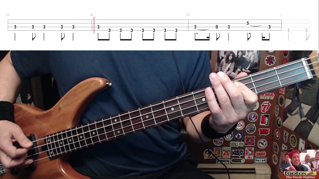 Big Me by Foo Fighters - Bass Cover with Tabs Play-Along - YouTube