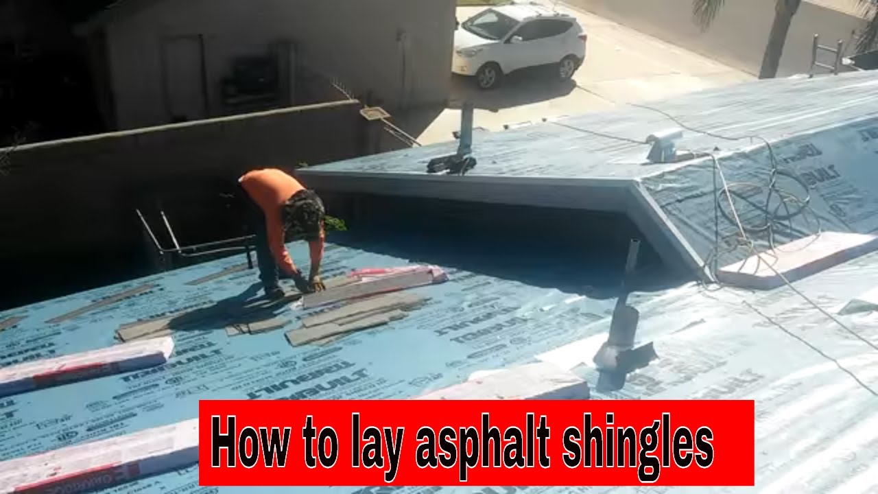 How to lay asphalt shingles - YouTube