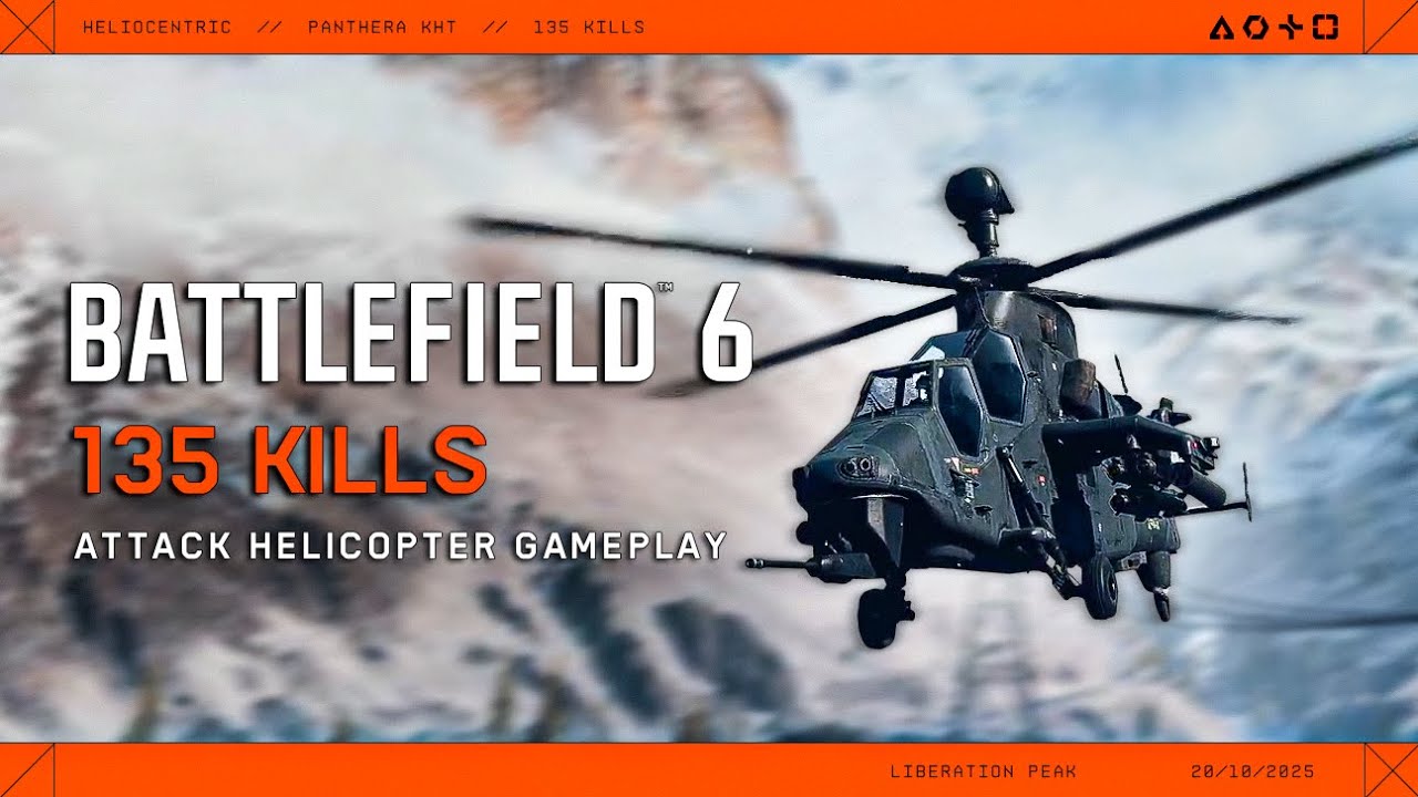 BF6 Attack Helicopter Gameplay 135 Kills | Pilot & Gunner POV ...