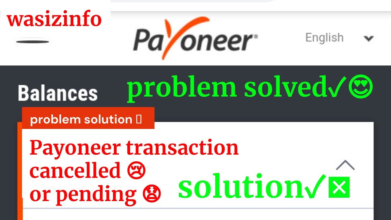 why payoneer transaction cancelled what is solution |Transactions in ...
