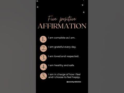 5 Positive Affirmations #Shorts - YouTube