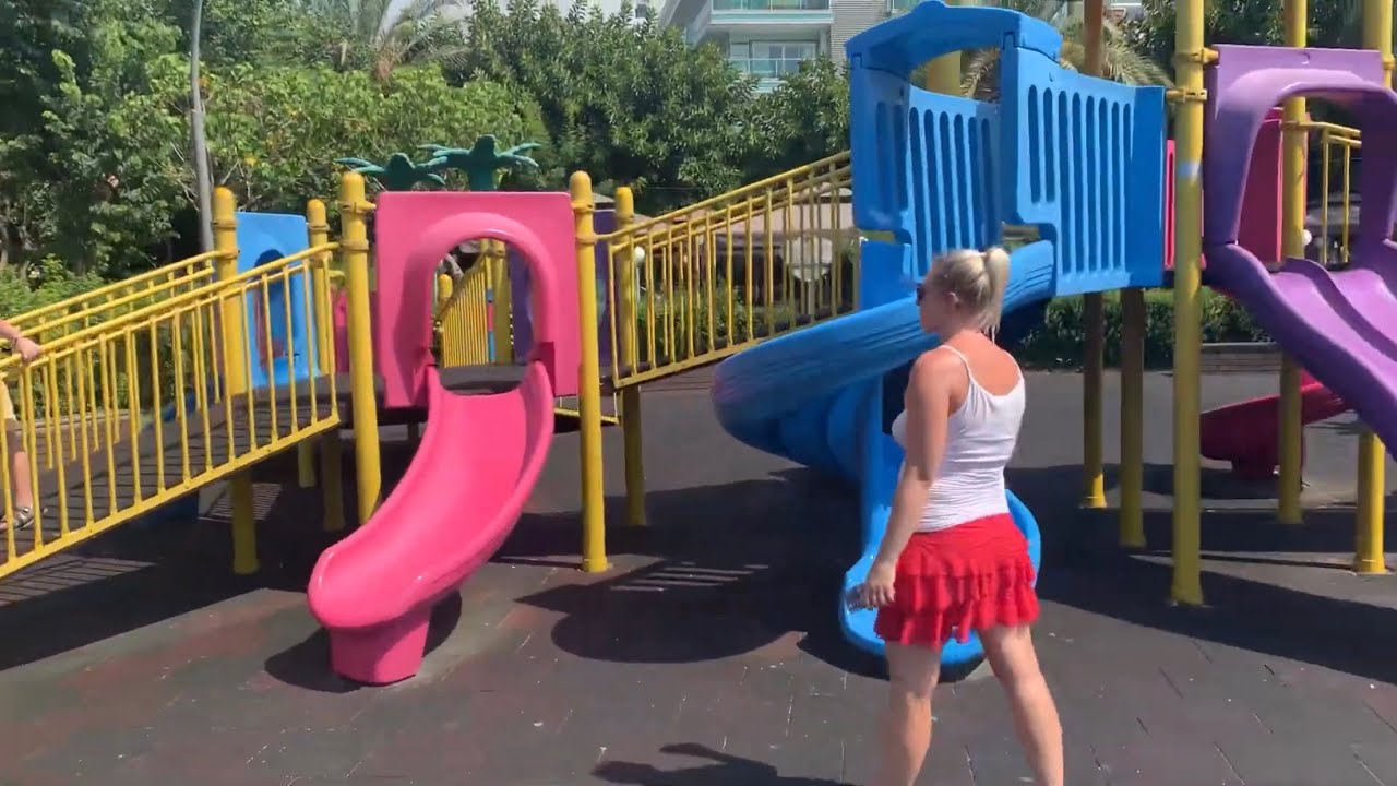 Kids playground @ Alanya Kleopatra beach Turkey 2022. #playground # ...
