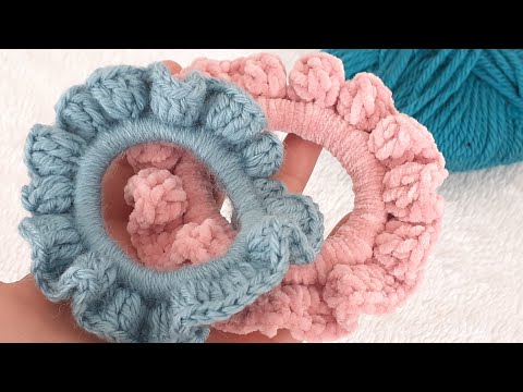 Zara tokalarını çok ucuza  yaptım  / Easy Crochet Scrunchies
