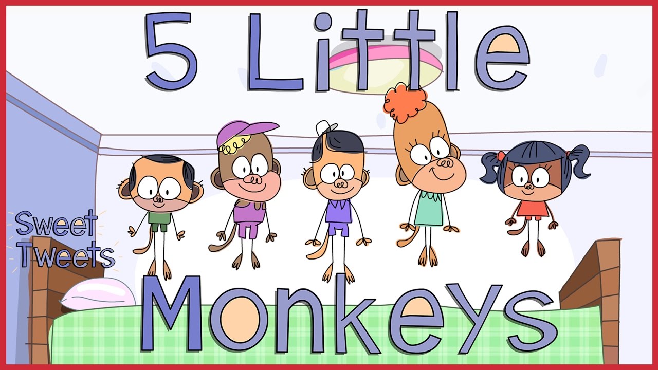 Five Little Monkeys! | Nursery Rhymes & Kids Songs with Sweet Tweets ...