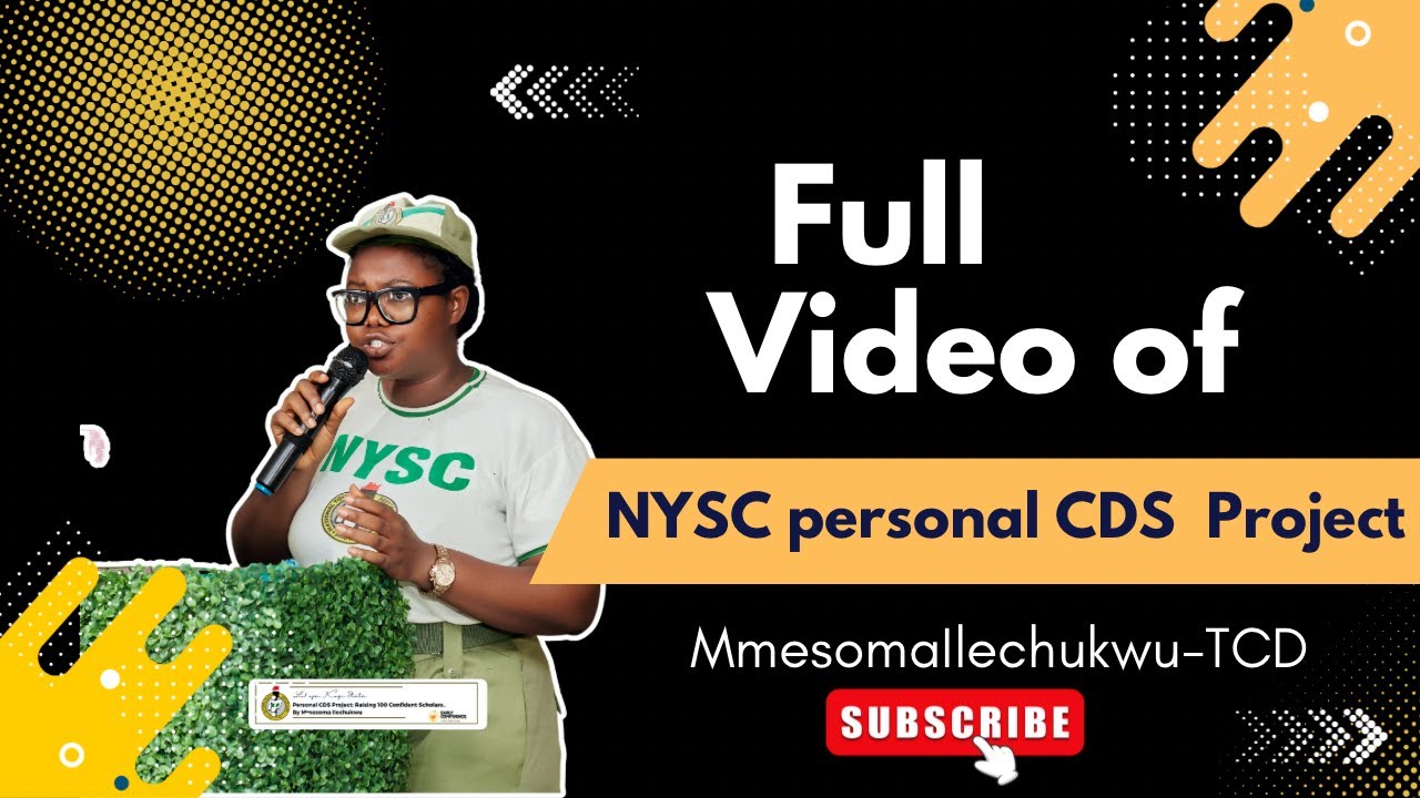 I held a premium event as my NYSC Personal CDS Project| Full video ...