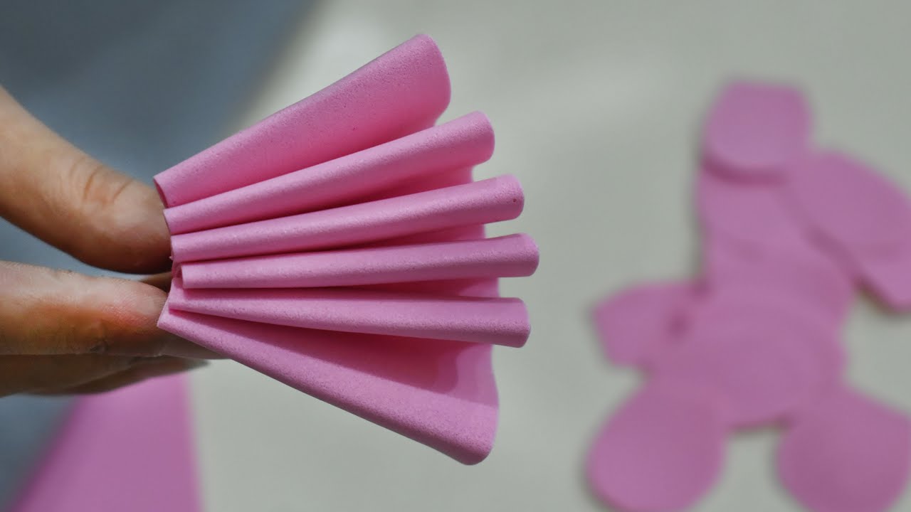 Flower with Fomic sheet | Art and craft | handmade | Easy flower ...