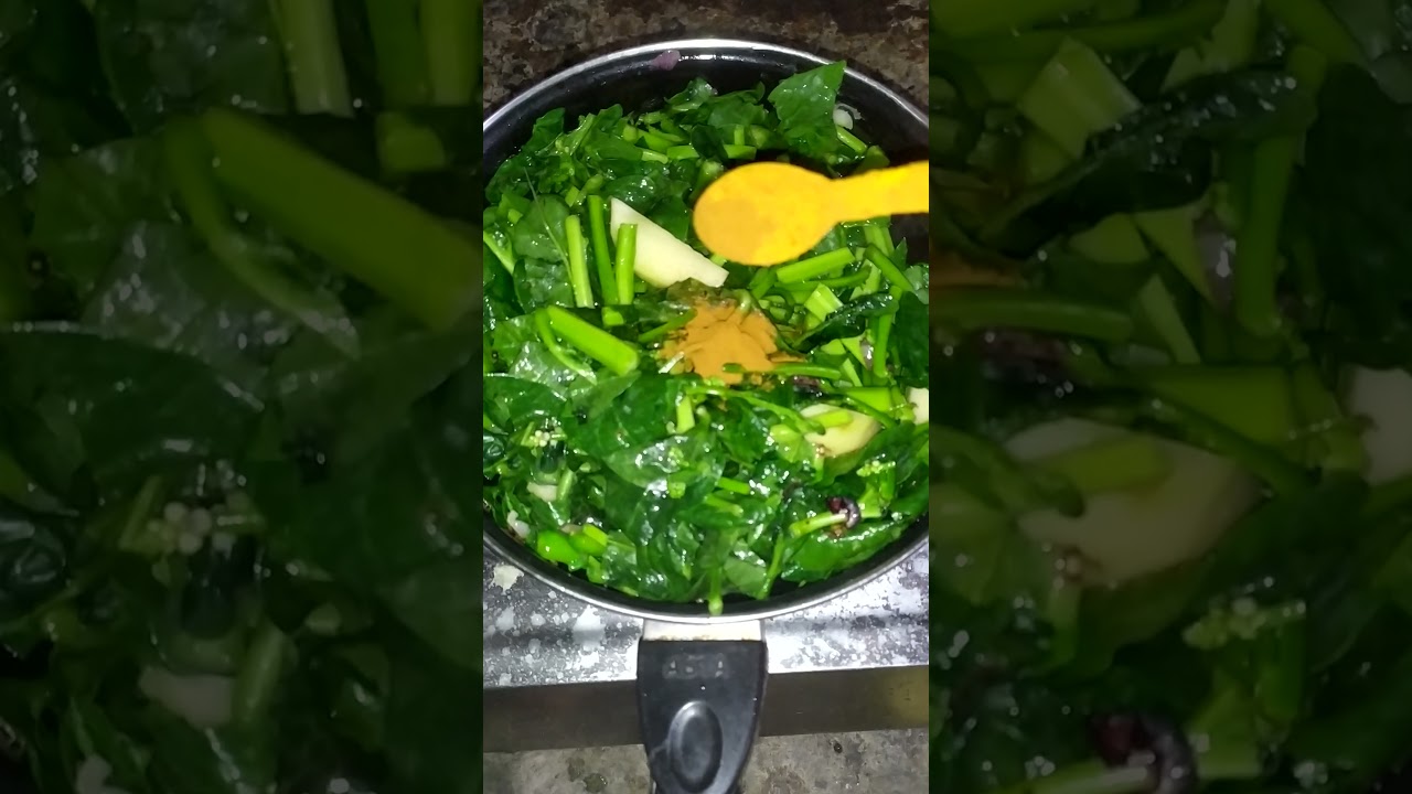 Pui shaak recipe/ pui plant cooking - YouTube