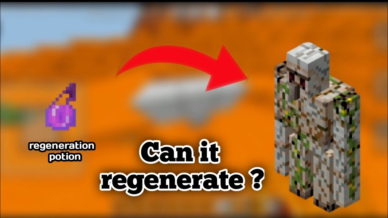 Can Iron Golem Regenerate with the help of regeneration potion | Trying ...