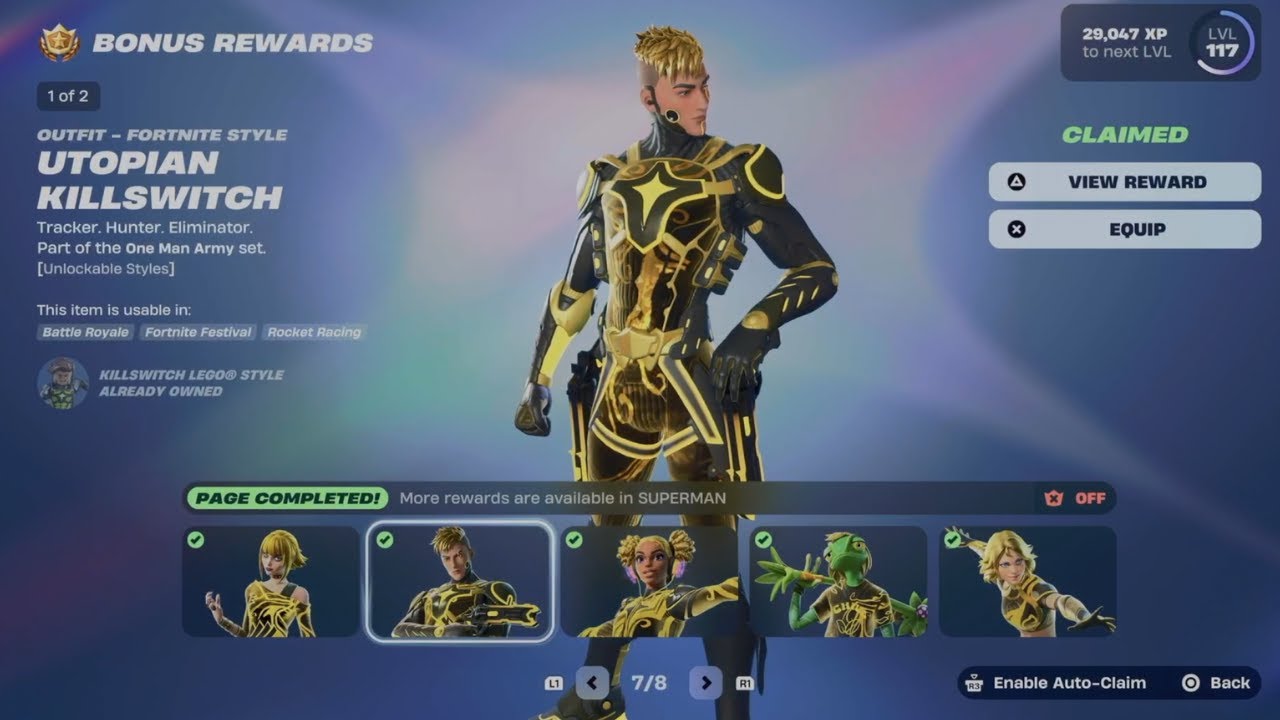 How to Unlock Utopian Killswitch Skin in Fortnite | Battle Pass Bonus ...