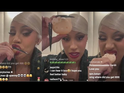 “That’s A lot Of Product In My Mouth”Cardi B Trying Candy That Taste ...