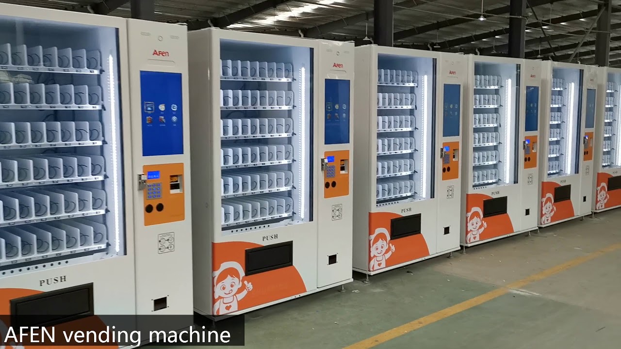 AFEN popular AF-60C 22inch touch screen vending machine - YouTube