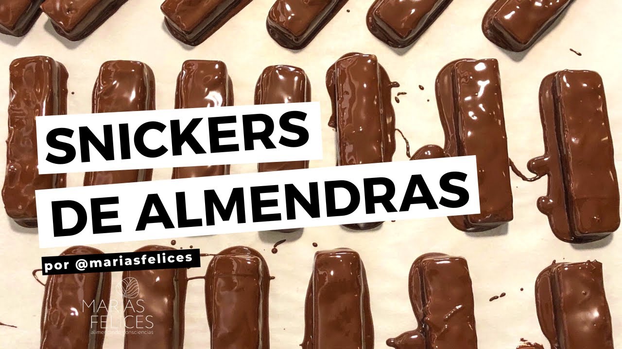 Snickers de Almendras Naturales y Veganos / ¡Los mejores que he probado ...