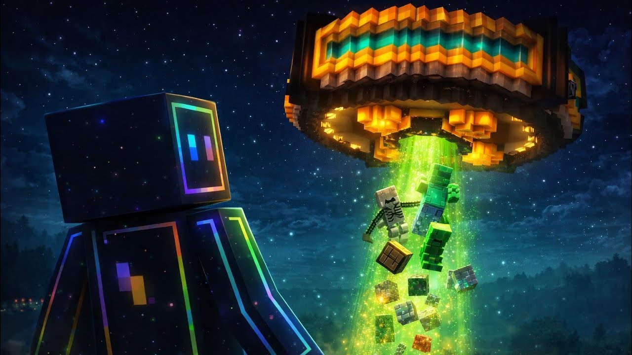 I Built a UFO That Abducts Everything in Minecraft 🤯 ...