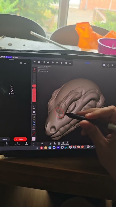 1 minute sculpting challenge #3d #art #monster #creature #nomadsculpt #artchallenge - YouTube
