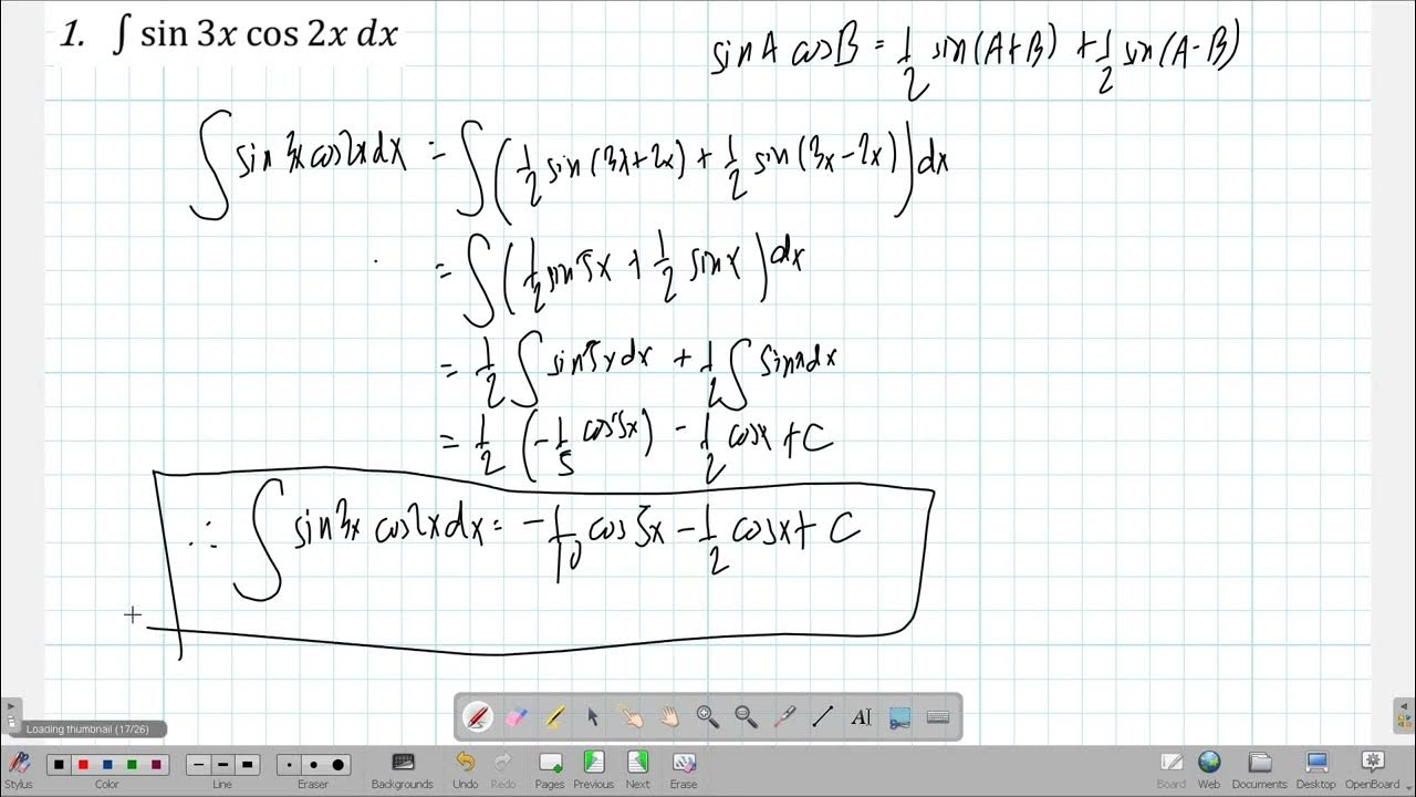 Trigonometric Integrals: Products of Sine and Cosine Functions - YouTube