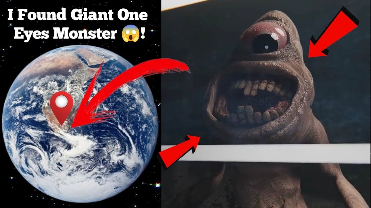 I Found Giant One Eyes Monster 😱🤯 on google maps and google earth 🌎 # ...