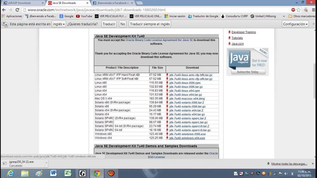 como descargar jgrasp y java - YouTube