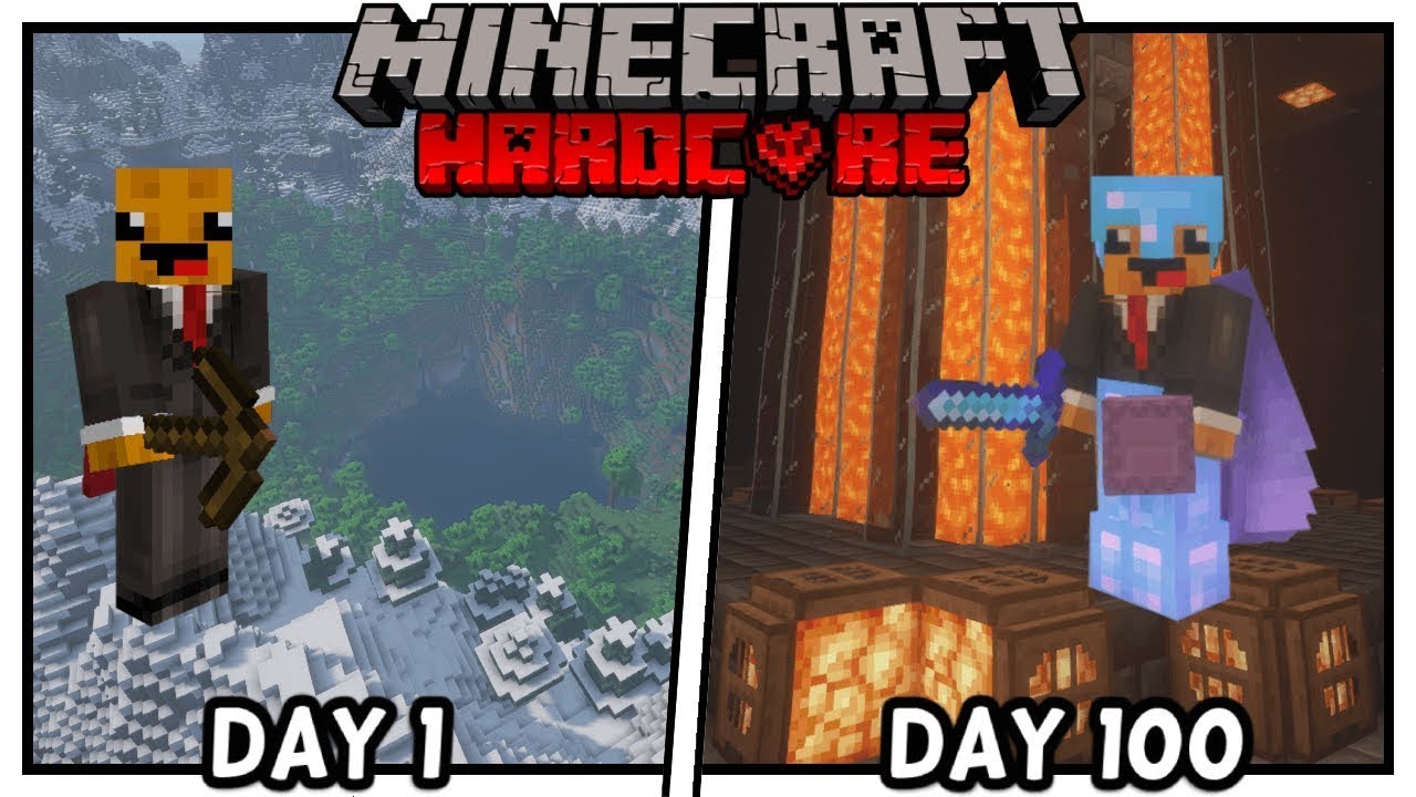 I SURVIVED 100 DAYS IN HARDCORE MODE || MINECRAFT || AMAZING RISERS ...