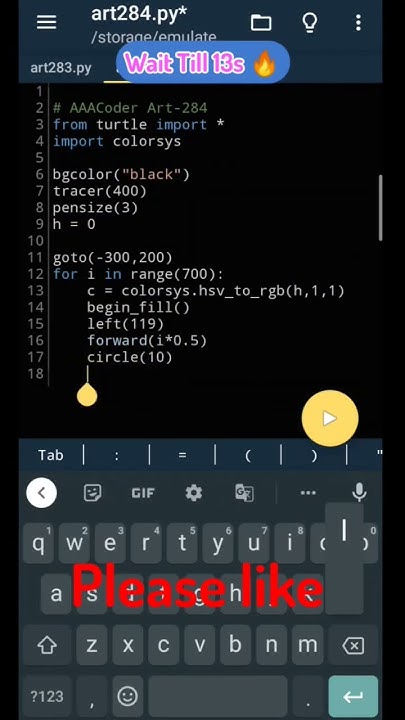 Python Turtle Ninza Graphics Art 284 Coding Status Shorts Python Pythonprogramming 