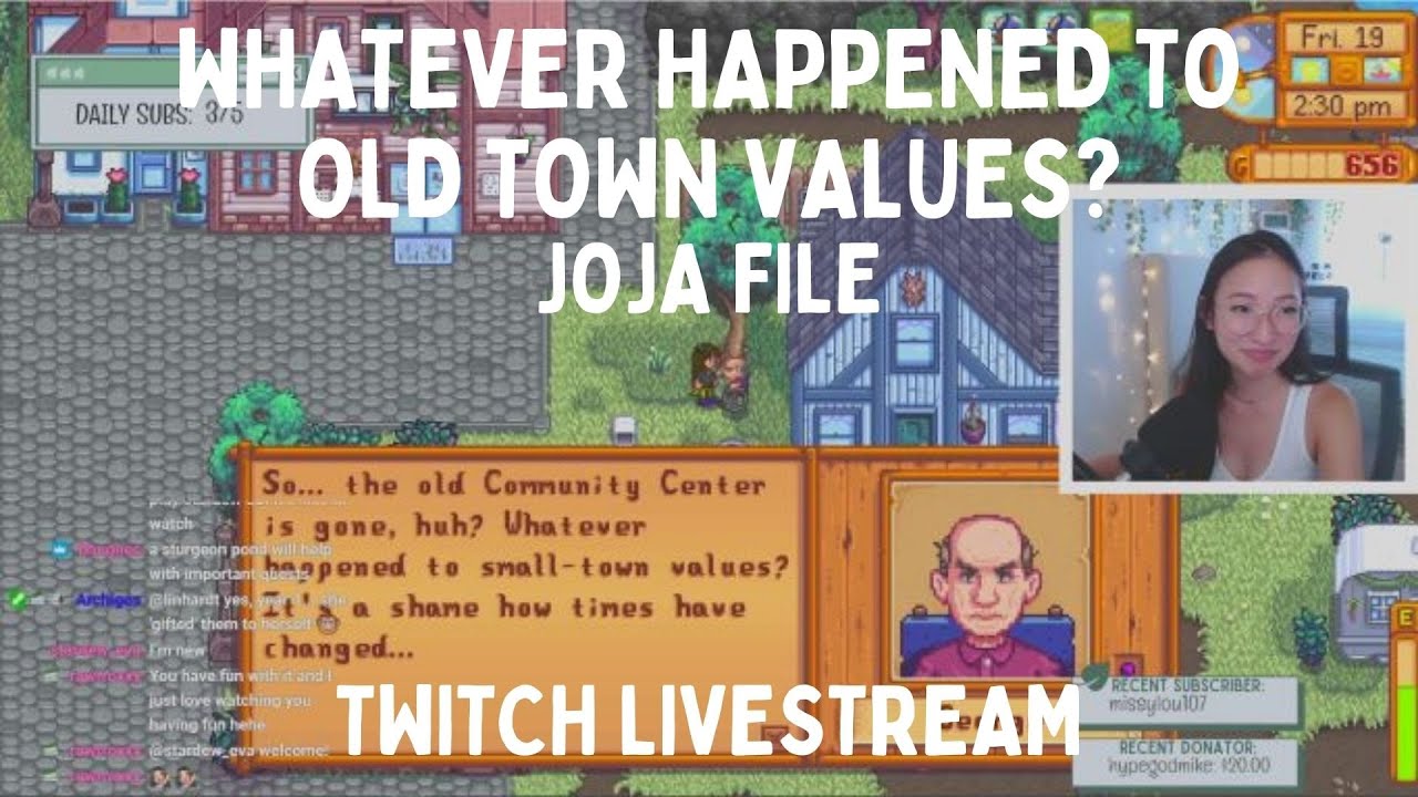 Twitch Livestream l Whatever happened to small town values? - YouTube