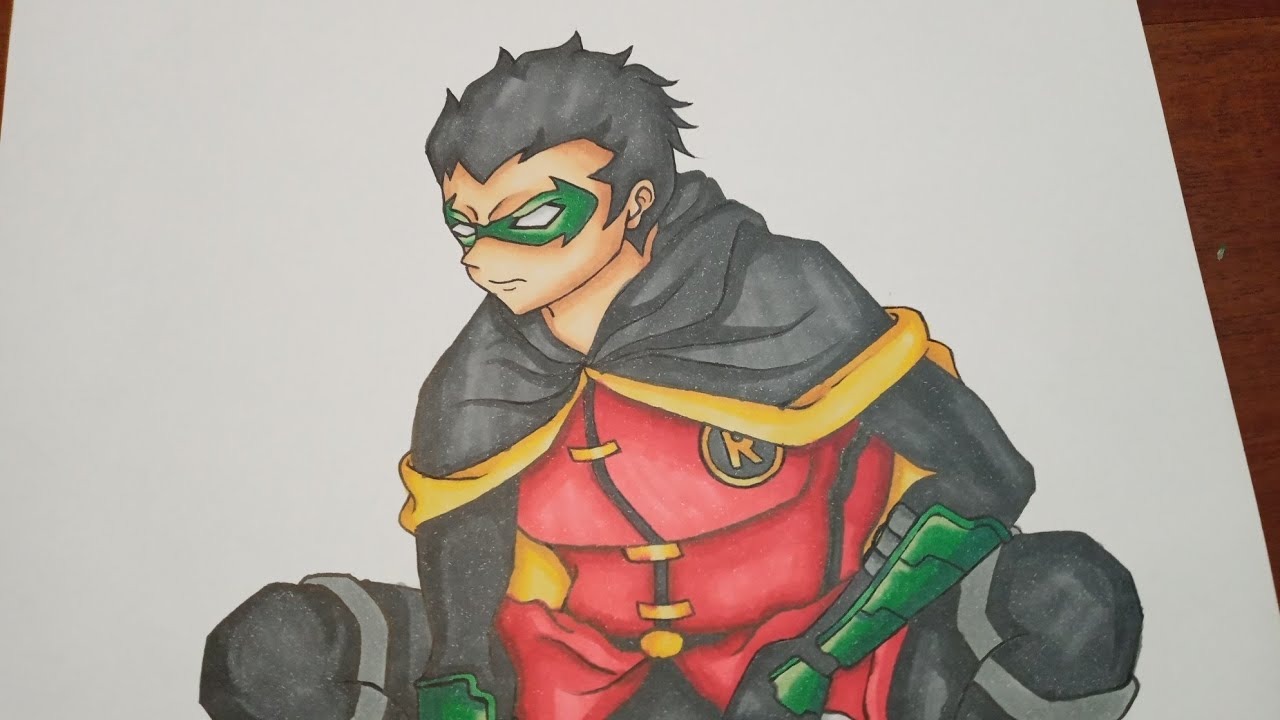 Draw Damian Wayne - Robin | Look Art #Shorts - YouTube