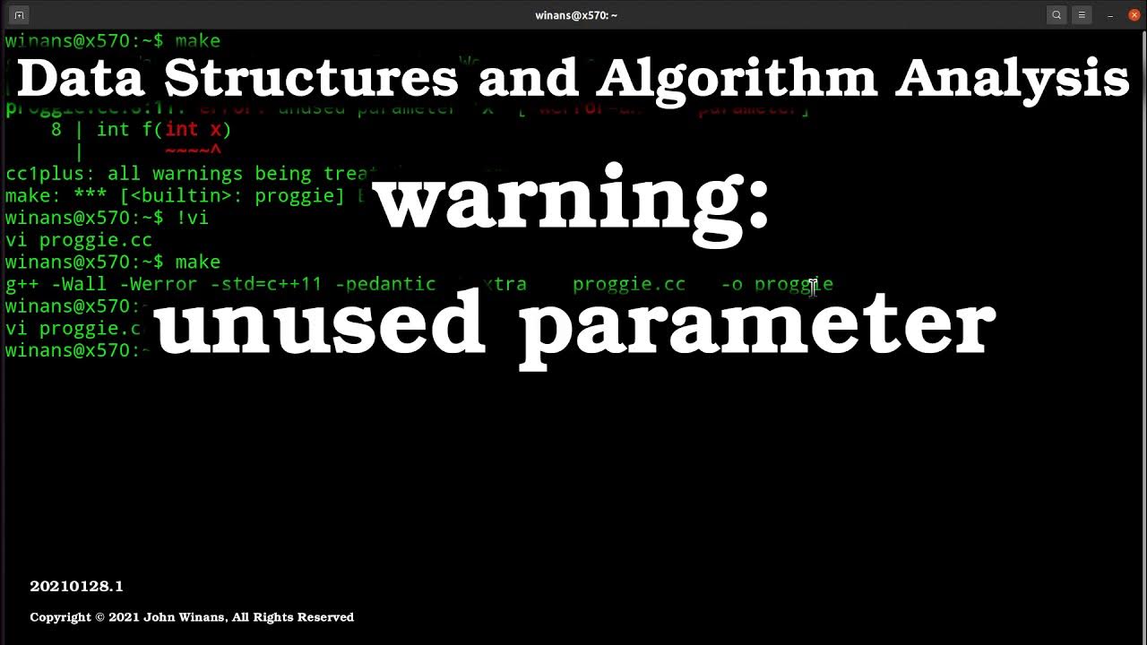 How to fix error: unused parameter 'x' - YouTube