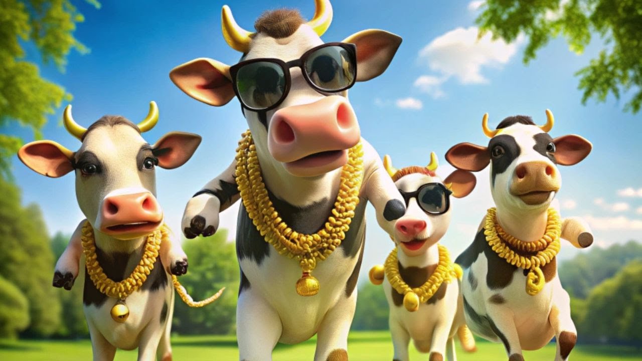 FUNNY COW DANCE 50 │ Big Cow & Animal Song 🐄 Laugh with Cows! - YouTube
