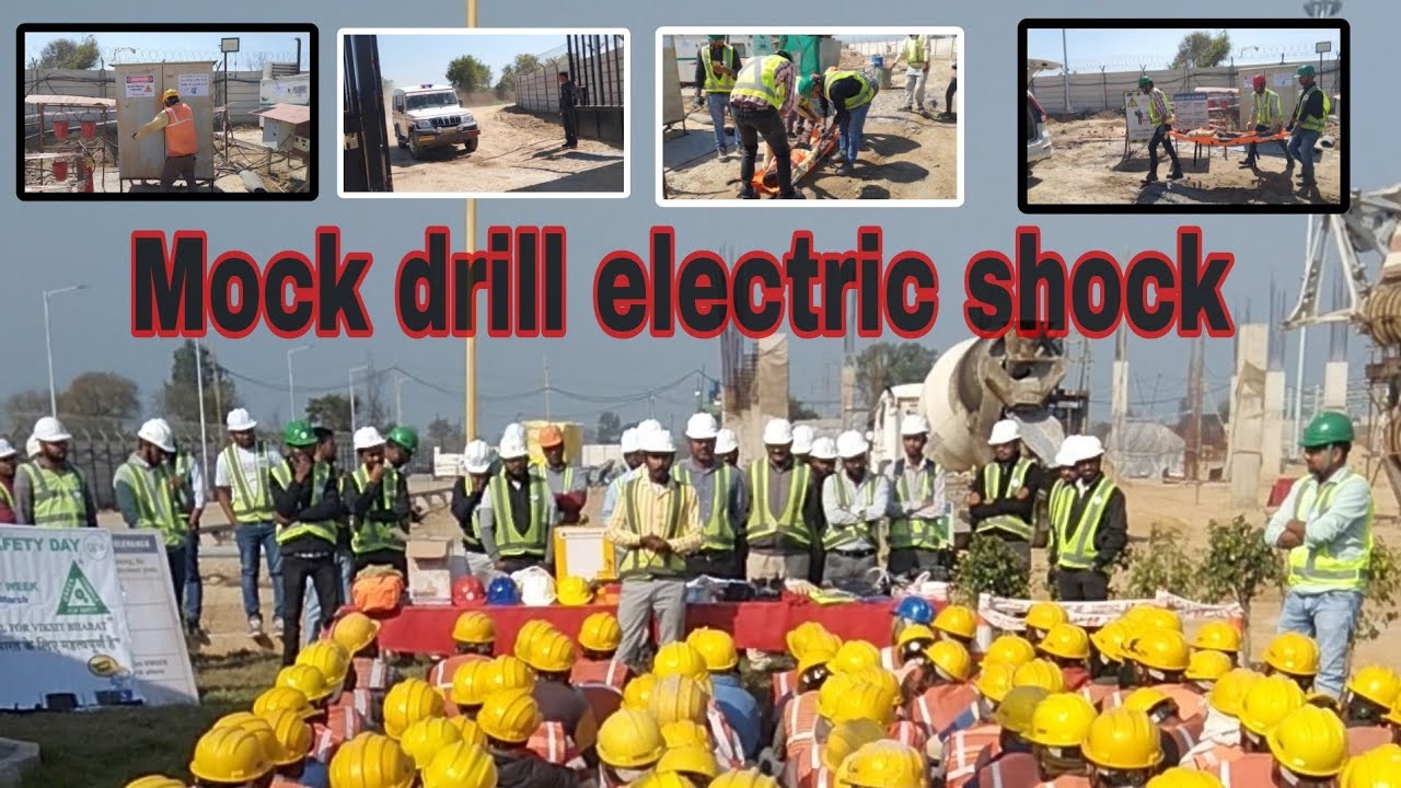 Mock drill electric shock| safety day| national safety day|safety fiest ...