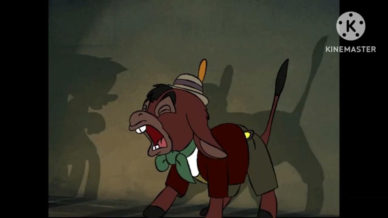 lampwick donkey transformation - YouTube
