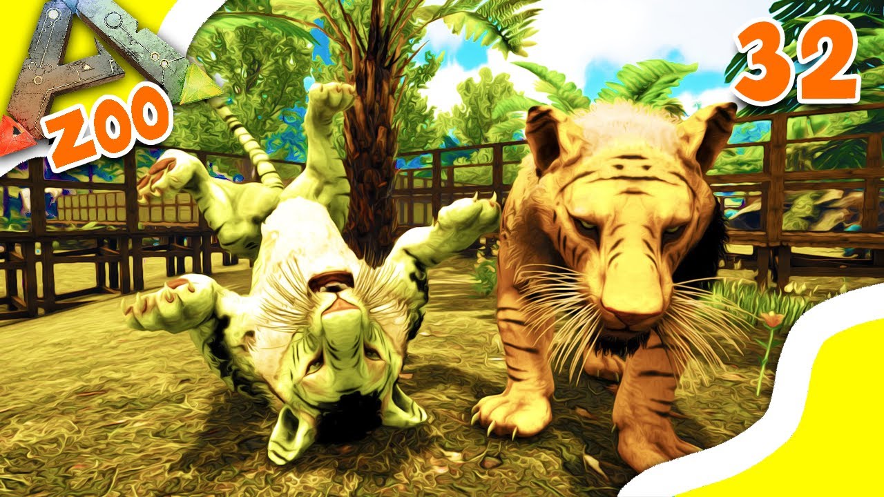 ARK ZOO: TAMING DE TIGRES! (oui, j'adore ça!) #32🦒ARK SURVIVAL EVOLVED ...