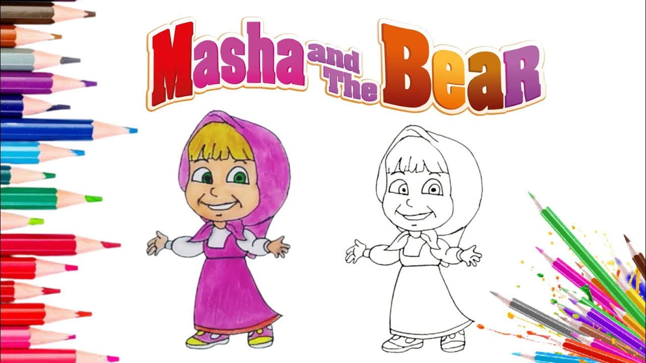 How to Draw Masha Step by Step Easy | Masha drawing - YouTube