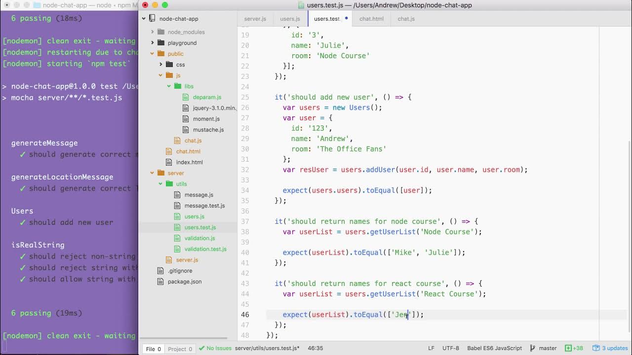 Real-Time Web Apps with Socket.io: Storing Users With ES6 Classes Part ...