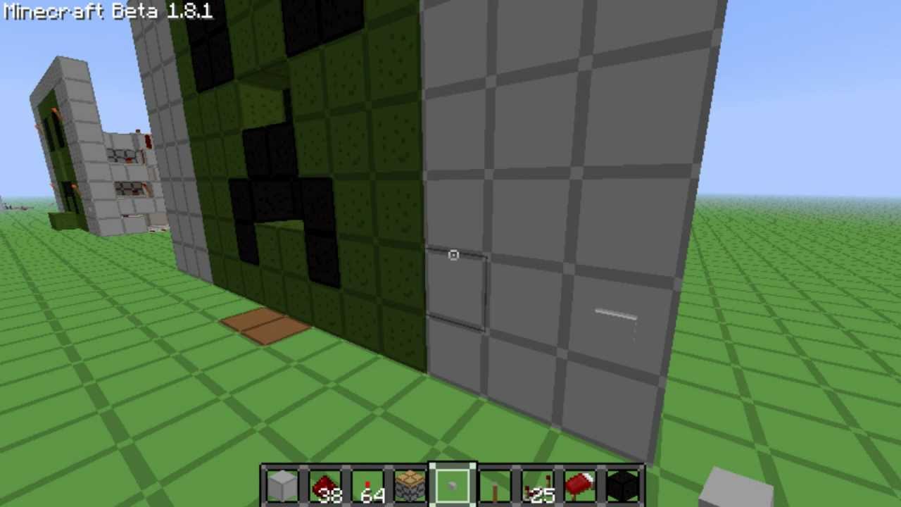 Creeper Door - Minecraft Tutorial - YouTube