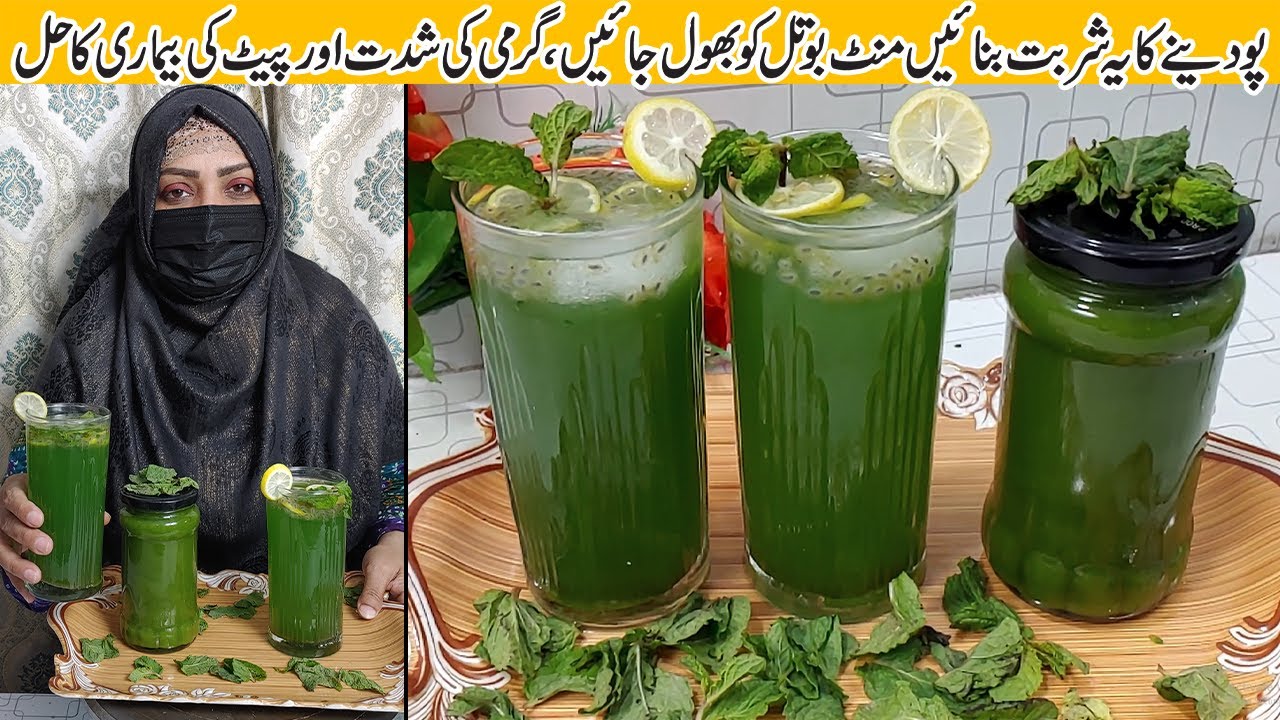 Refreshing Pudina Lemon Drink Recipe | Summer Special Drink | Mint ...
