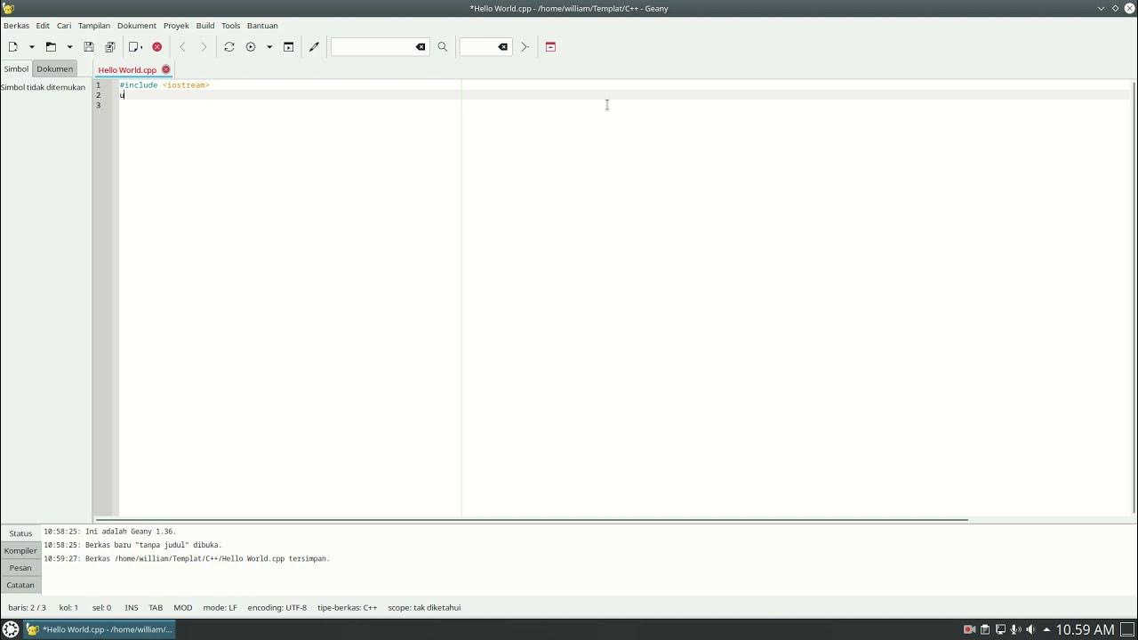 Cara memasang C++ dan Geany di Linux Ubuntu - YouTube