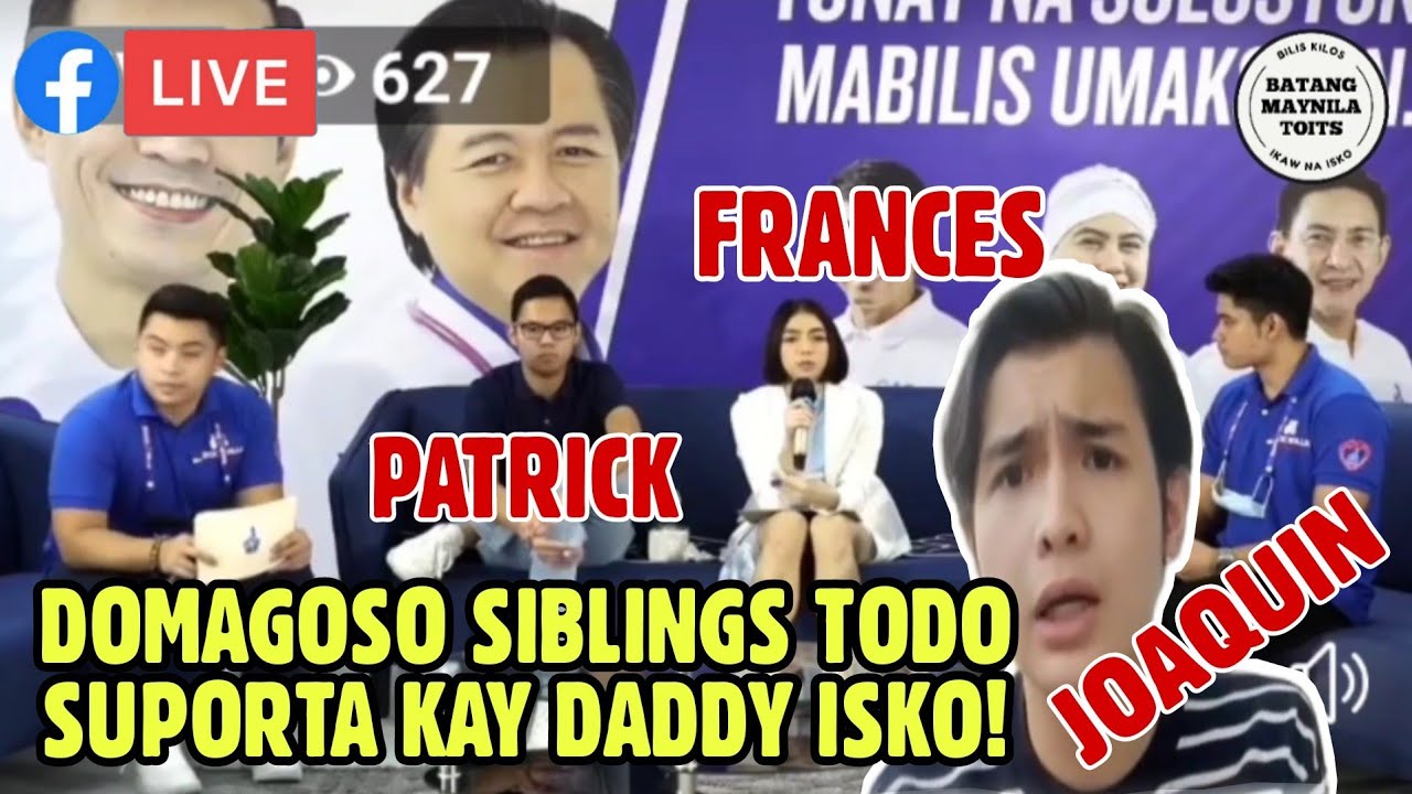 DOMAGOSO SIBLINGS FRANCES, PATRICK AT JOAQUIN TODO SUPORTA KAY DADDY ...